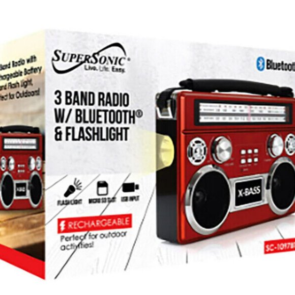 Supersonic | Portable Audio & Video | New Supersonic Red Portable Retro ...